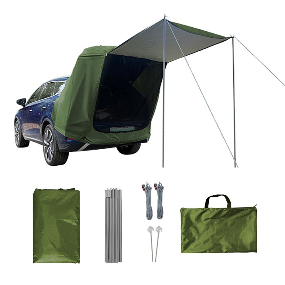 Tente de camping avec auvent arrière, extension de toit, pare-soleil ...