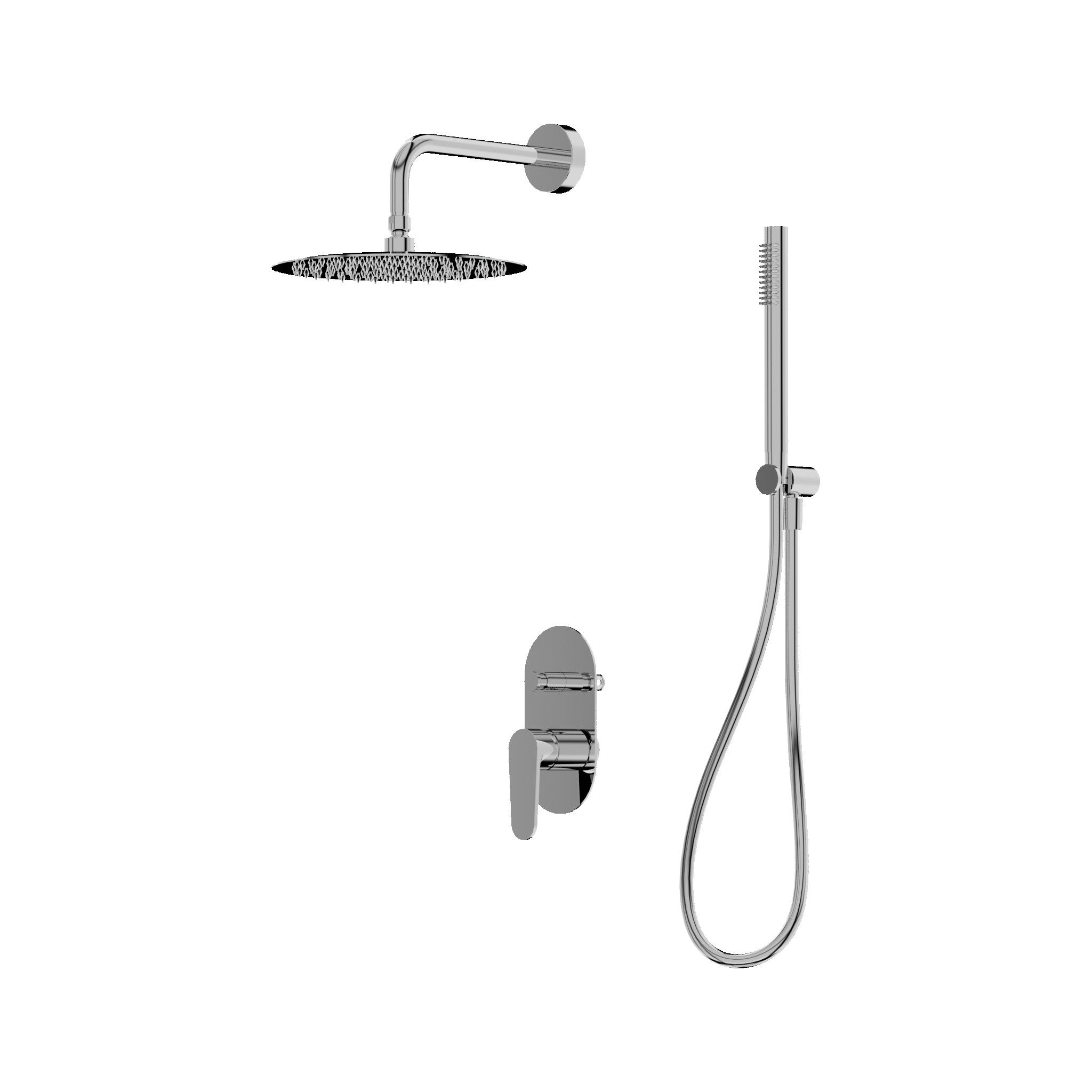 Lavita CETUS CHROME ensemble de douche à encastrer avec douchette à ...