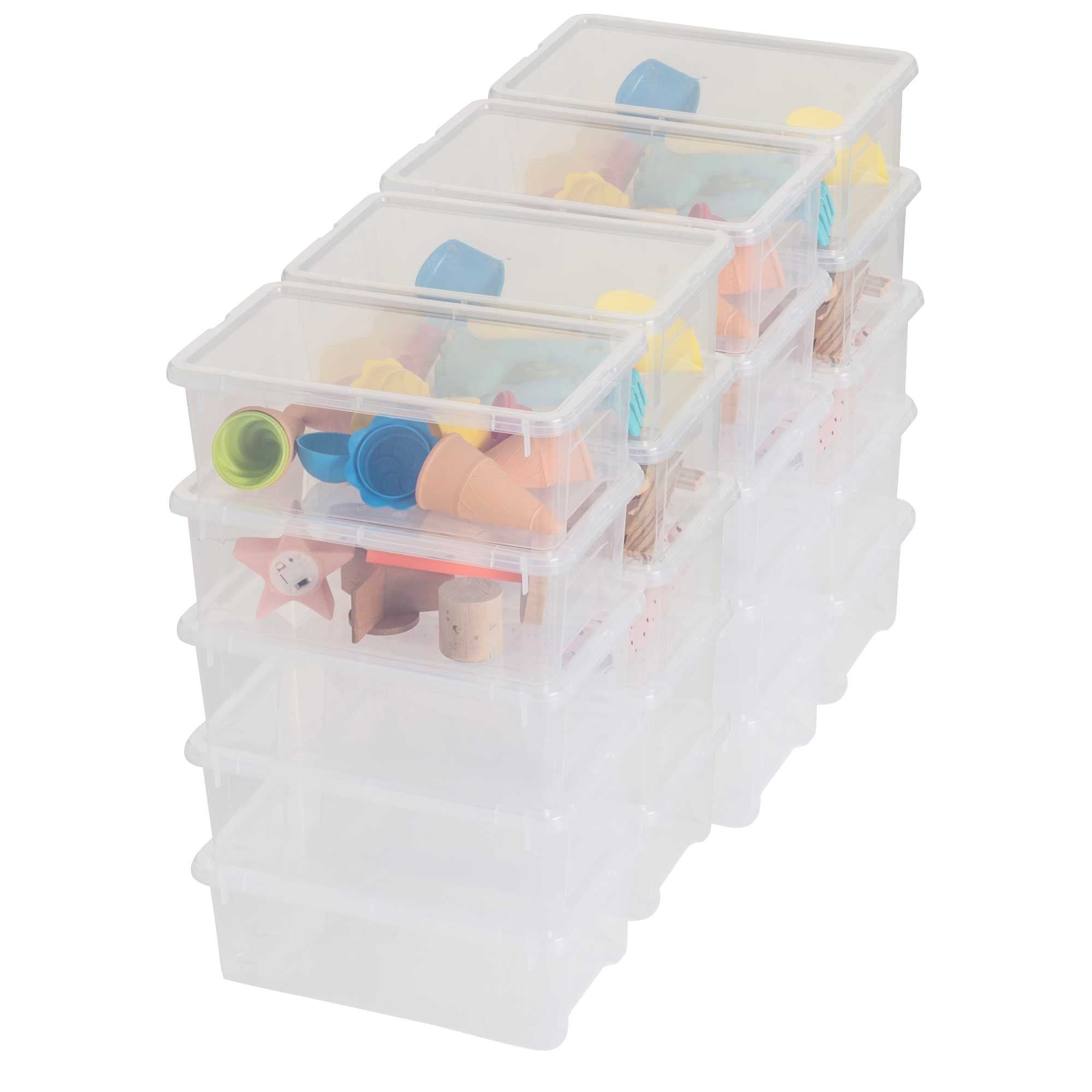 Lot de 20 boîtes de rangement en plastique transparent 5L avec ...