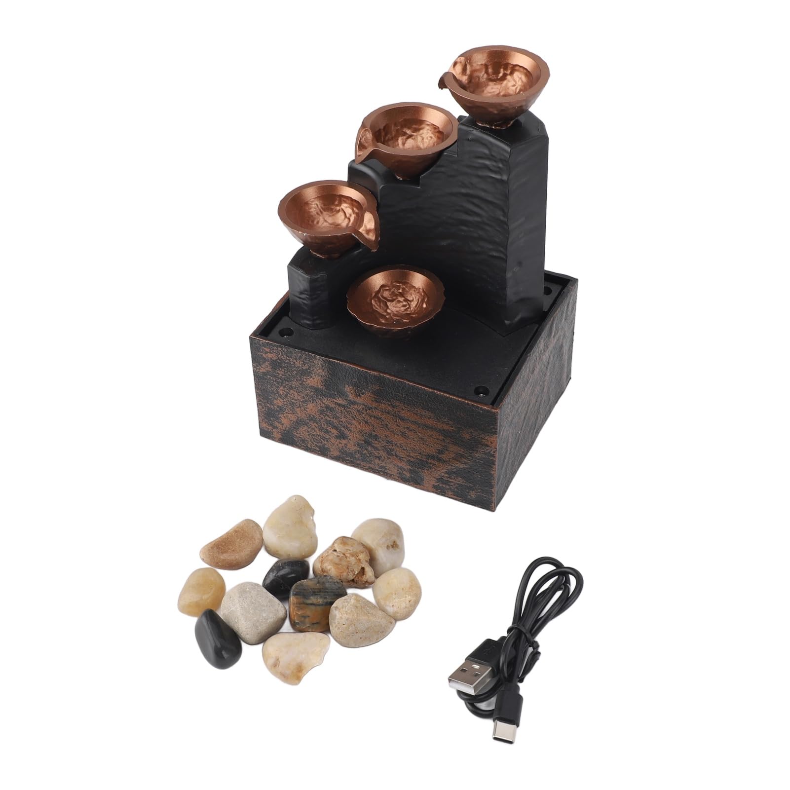 Fontaine à eau de table USB Élégante Richesse Attirante Lumières LED Maison Salon Bureau | Leroy ...