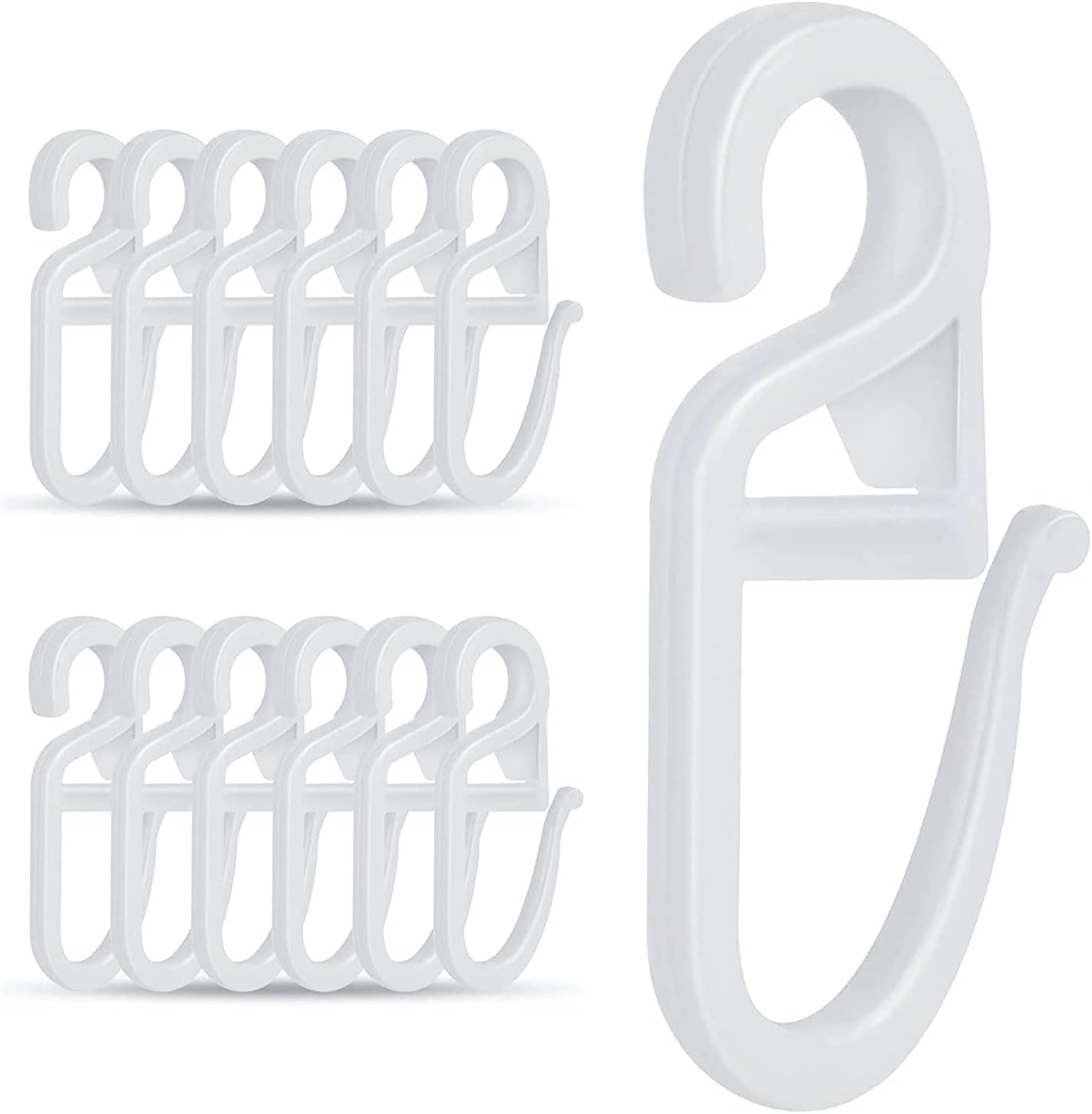 150pcs Crochet de Rideau Crochet de Rideau avec 6mm Oeillet Blanc ...