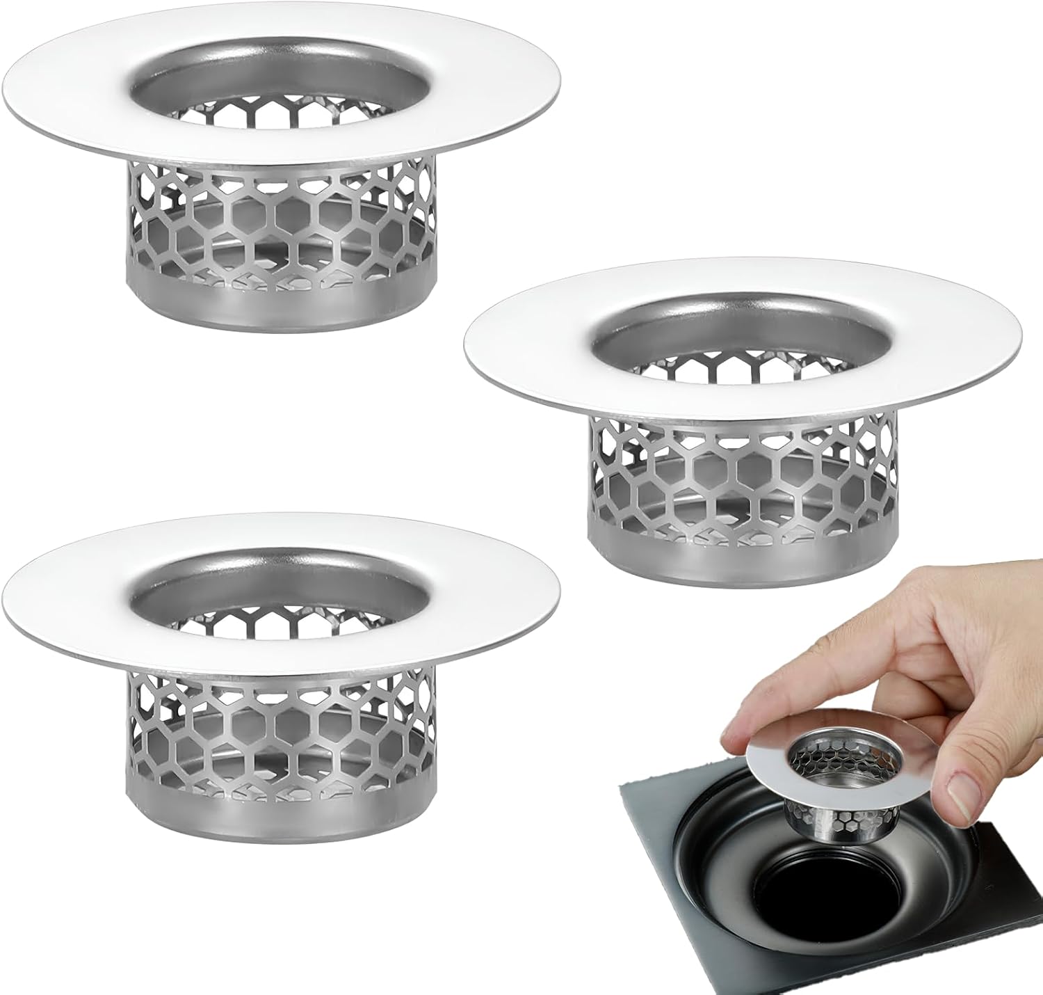 3 PCS crépine de vidange Universelle, crépine d'évier de Douch,adaptée ...