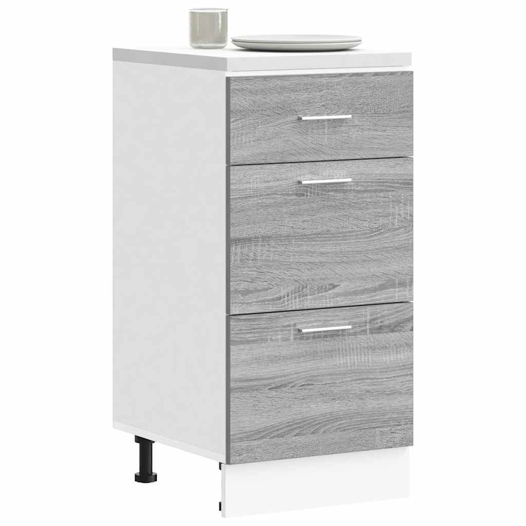 Meuble bas Gris Sonoma 40 x 46 x 81,5 cm Bois d'ingénierie | Leroy Merlin