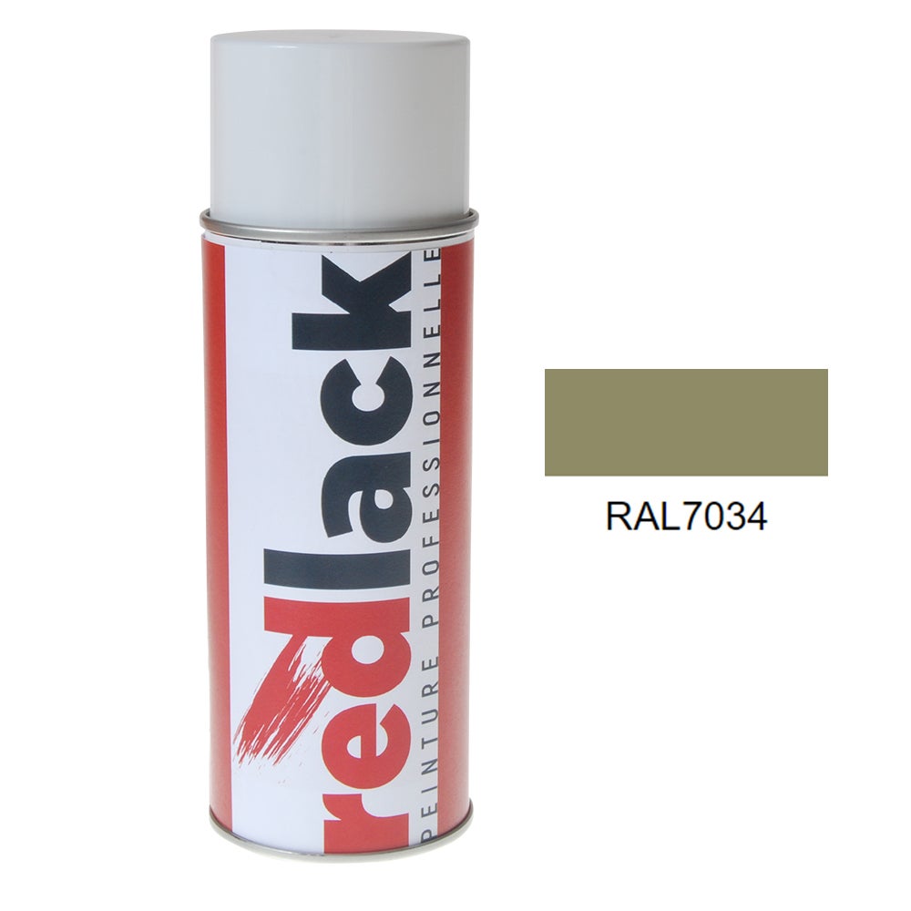 Pintura en spray Amarillo Gris RAL 7034 Brillo multisoporte Redlack ...