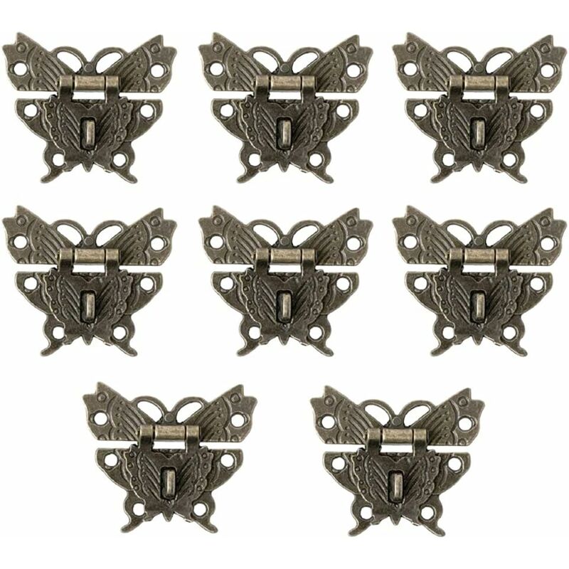 8 Pièces Antique Serrure à Loquet de Moraillon, Serrure Fermoir avec ...
