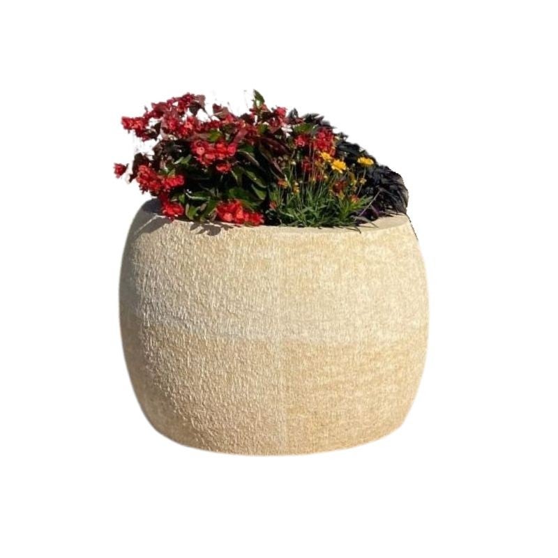 Pot à plante en pierre naturelle Atlas Beige Montpellier prestige ...