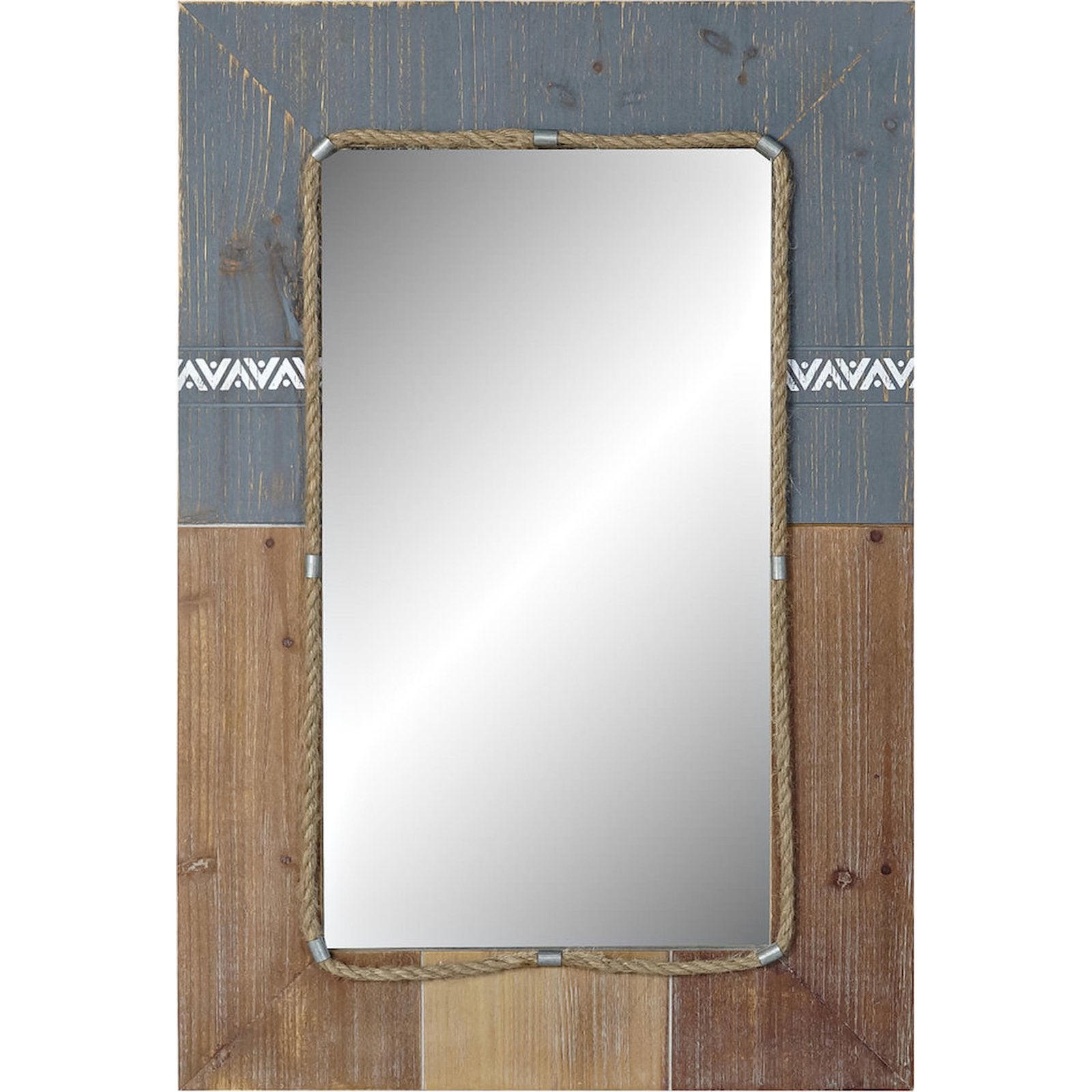 Miroir rustique chic en bois naturel pour déco authentique 60 x 3,5 x ...
