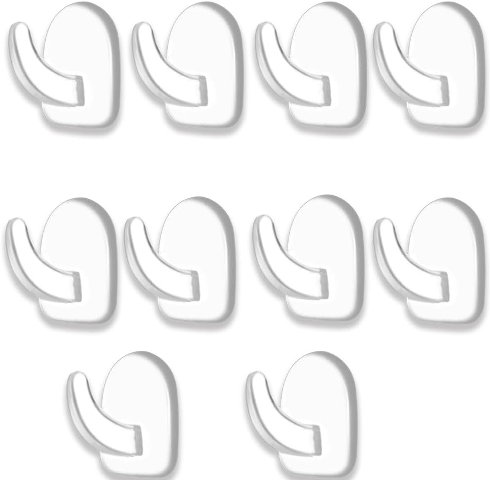 20 Crochets Adhesifs Transparents Crochet Plastique Adhésif Crochet ...