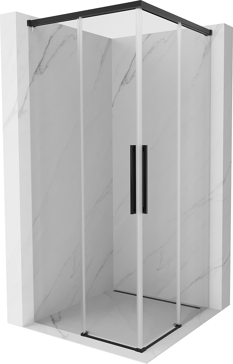 Cabine de douche coulissante Mexen Rox 90 x 70 cm, transparent, chrome - 8C2-090-070-01-00 ...