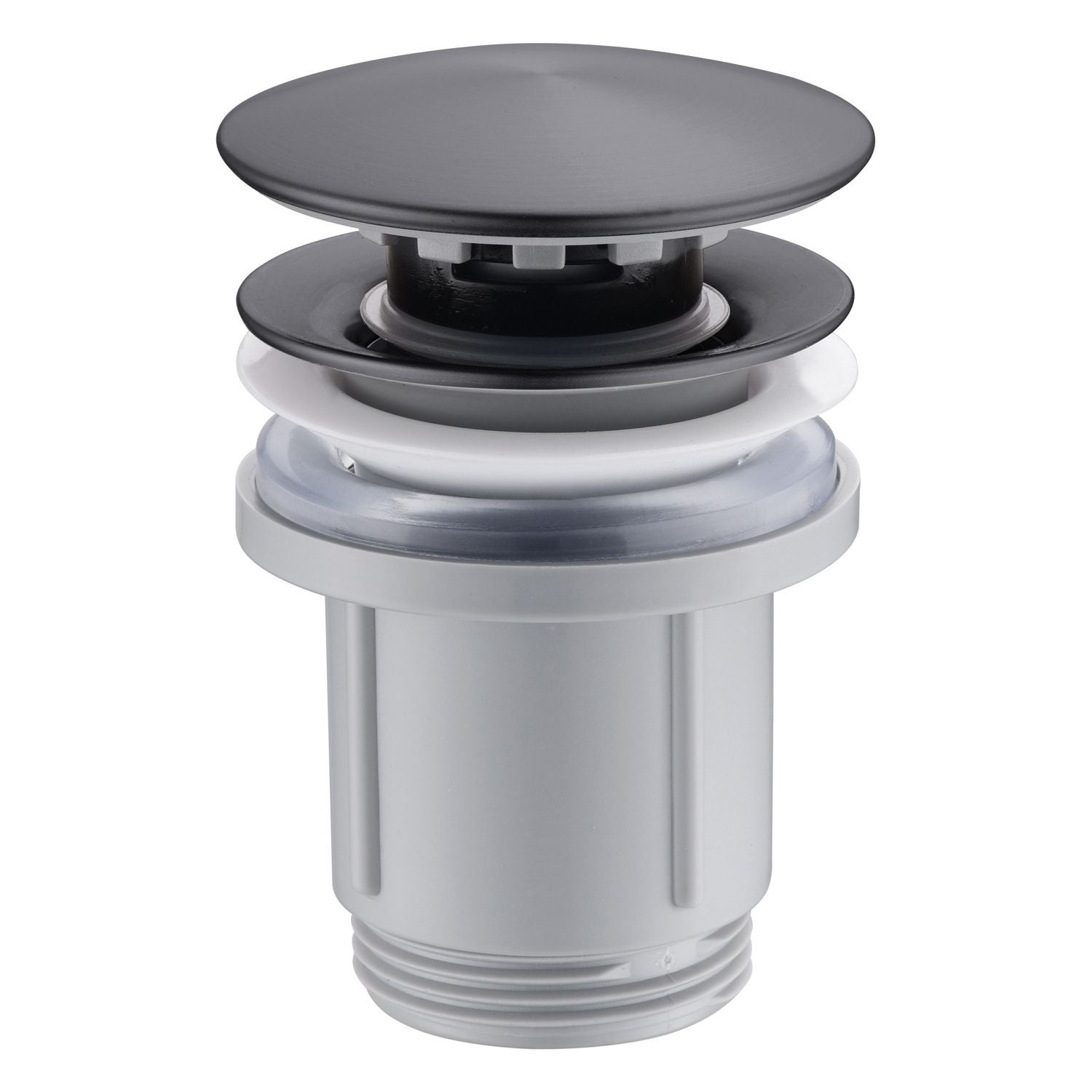 Válvula click-clack PVC negro caña de fusil para lavabo y bidé, 1 1/4 ...