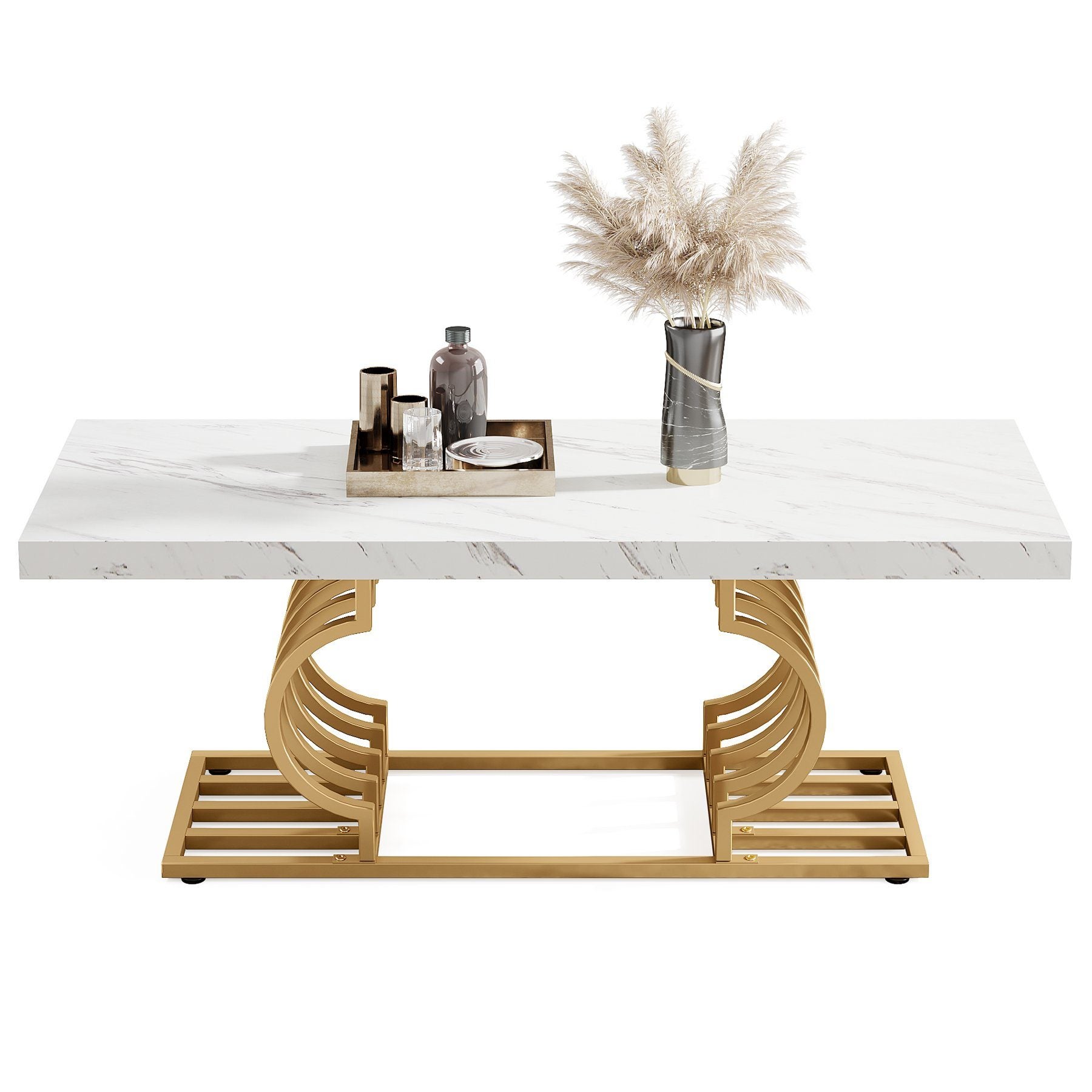 Table basse Faux marbre moderne Table de cocktail,Table de thé Meuble d ...