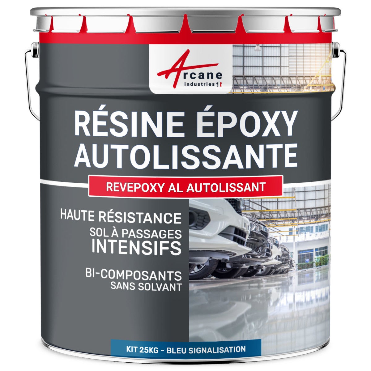 Résine epoxy autolissante sols - REVEPOXY AL Bleu signalisation - RAL ...