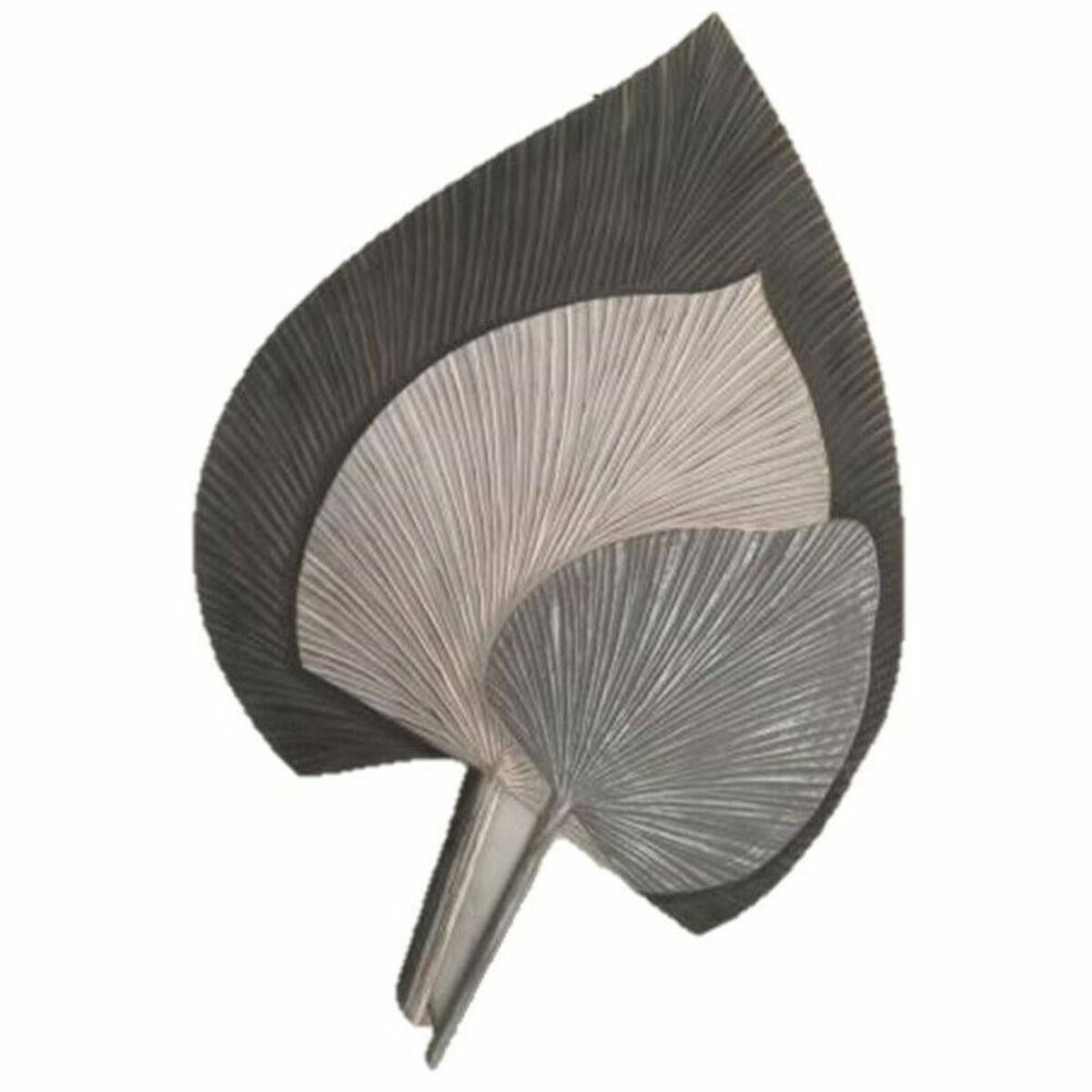 Décoration murale DKD Home Decor Gris Bois MDF Feuille d'une plante (59 ...