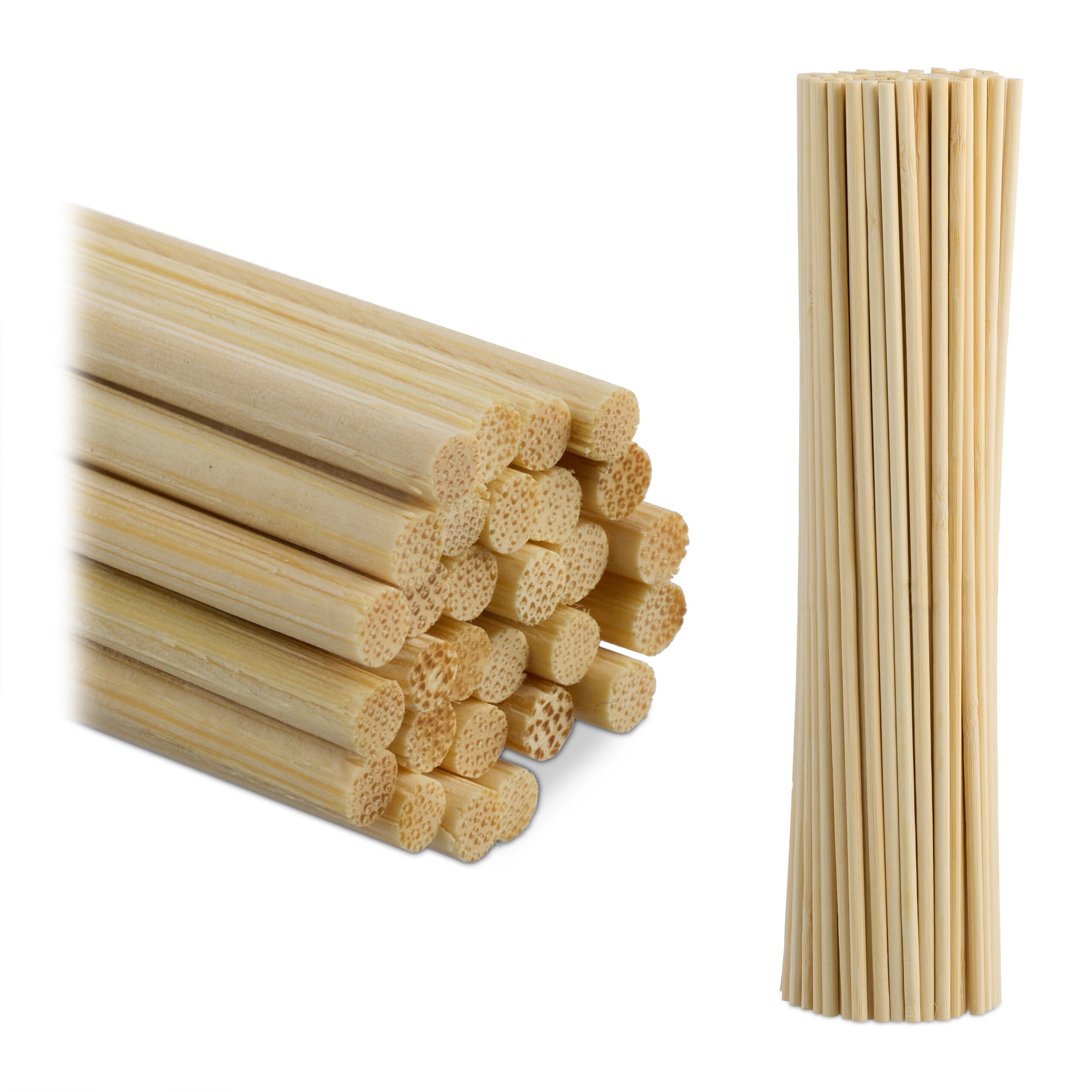 Palitos de bambú Relaxdays, set de 200, 30 cm, palitos para ...