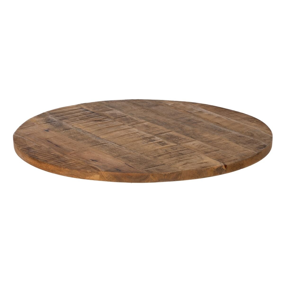 Plateau de table Rond Beige Bois de manguier 80 x 80 x 3 cm | Leroy Merlin