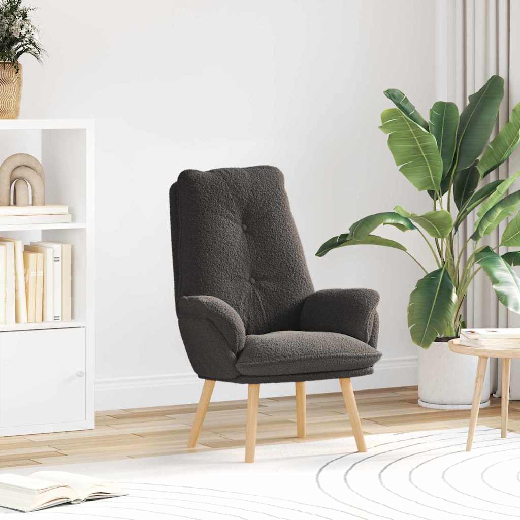 Sillón Gris oscuro 69 x 74 x 93 cm Tela Sherpa | Leroy Merlin