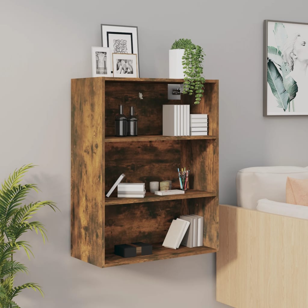 Maison Exclusive Armoire murale suspendue Chêne fumé 69,5x32,5x90 cm ...