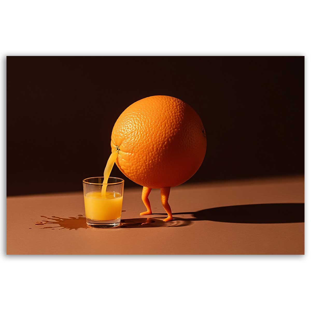 Tableau orange humoristique - 60x40cm | Leroy Merlin