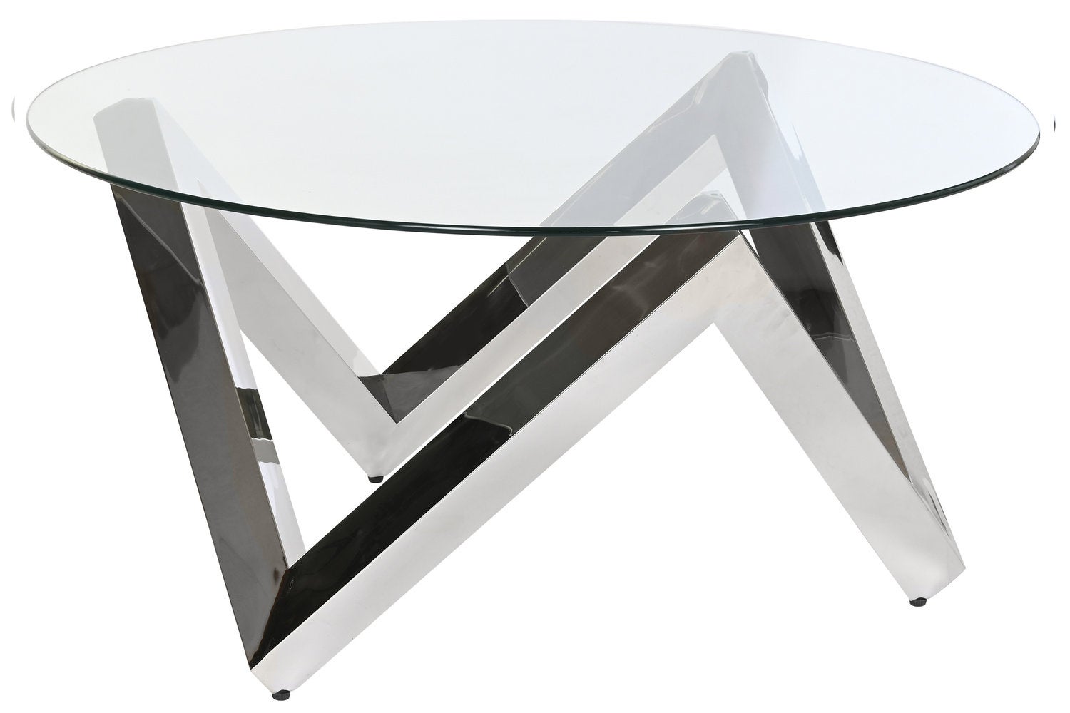 Table centrale en acier et verre trempé 90X90X45 | Leroy Merlin