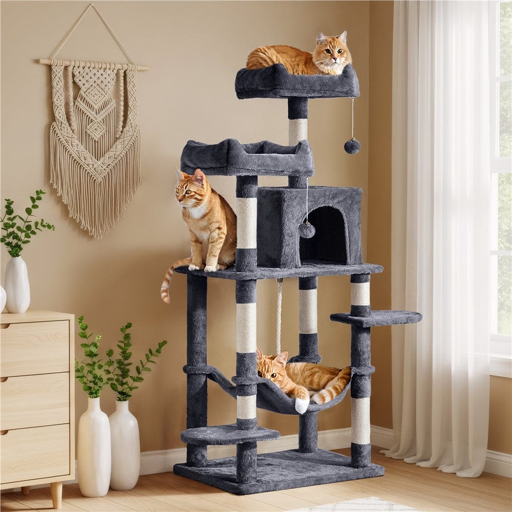 Arbre à Chat Géant Grattoir Griffoir Tour Activités Hauteur 150 cm ...