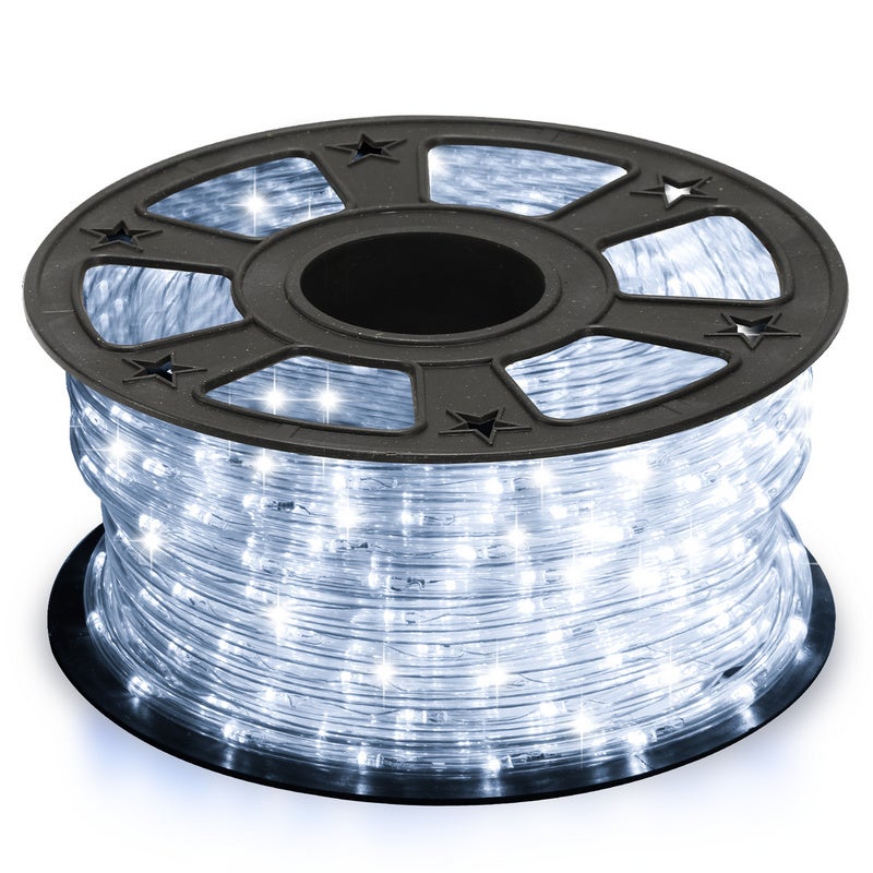 Tira de luz LED de exterior 8 funciones 20 m Blanco Frío | Leroy Merlin