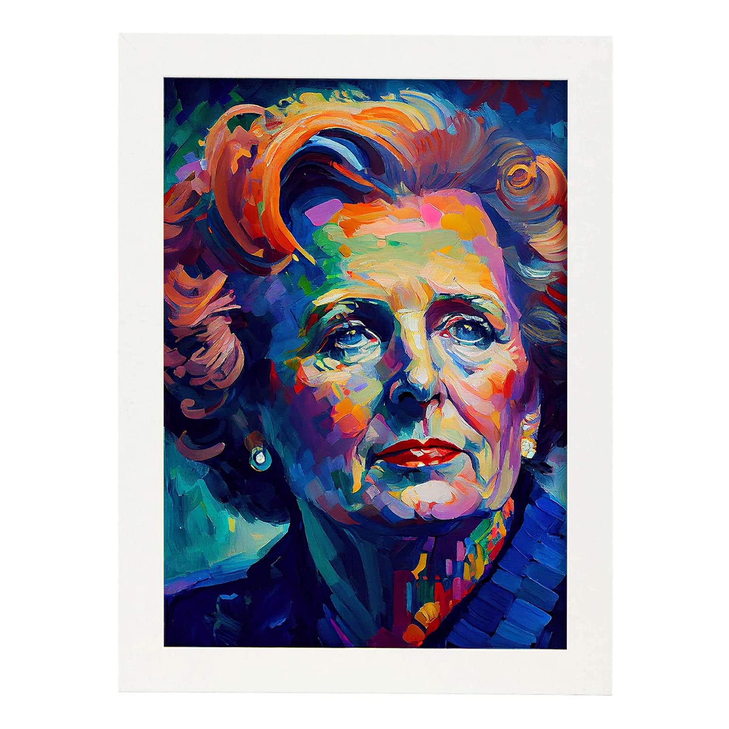 Nacnic Poster De Margaret Thatcher En Estilo Retrato A Todo Color ...