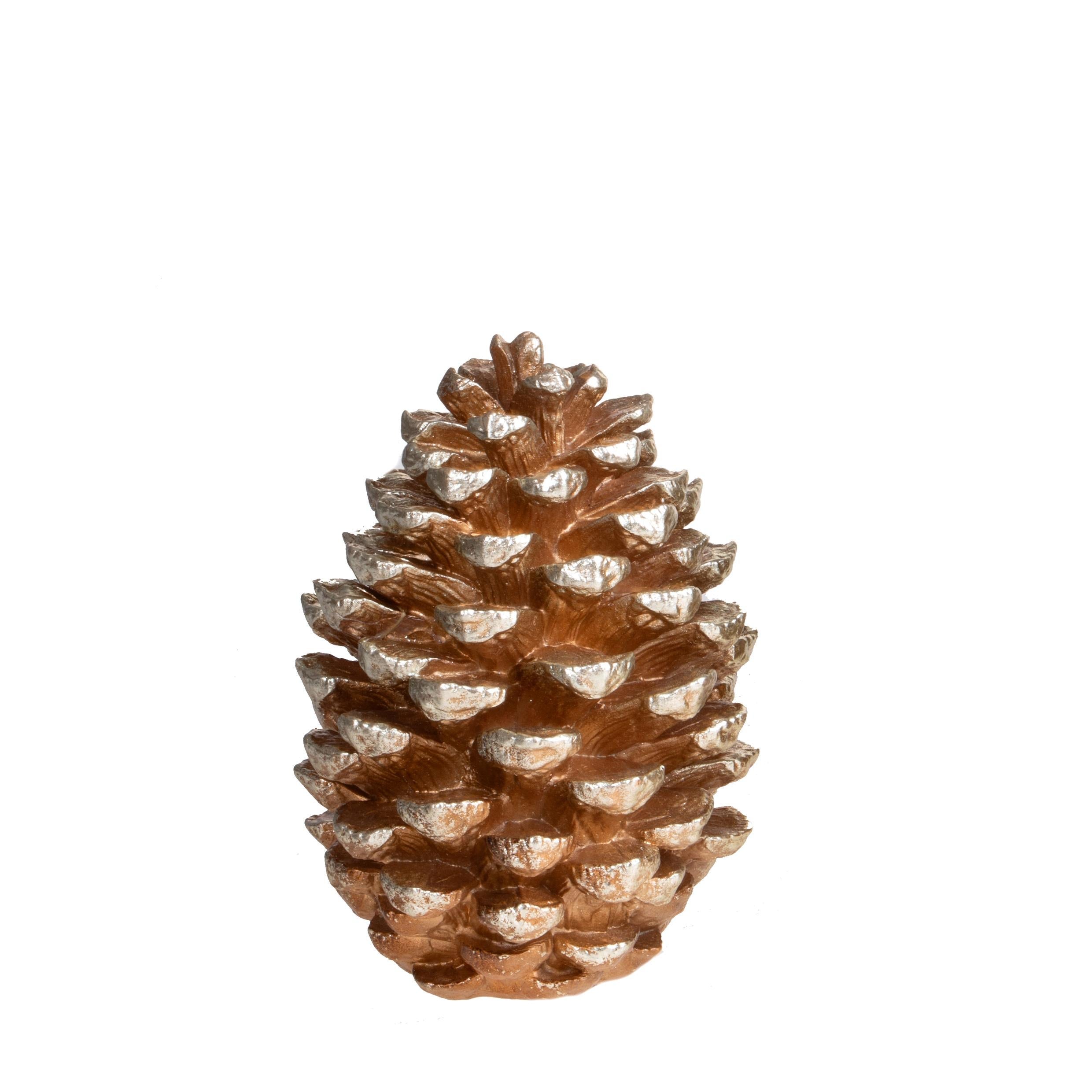 Décoration de Noël en forme de pomme de pin dorée 20,9 x 29 cm | Leroy ...