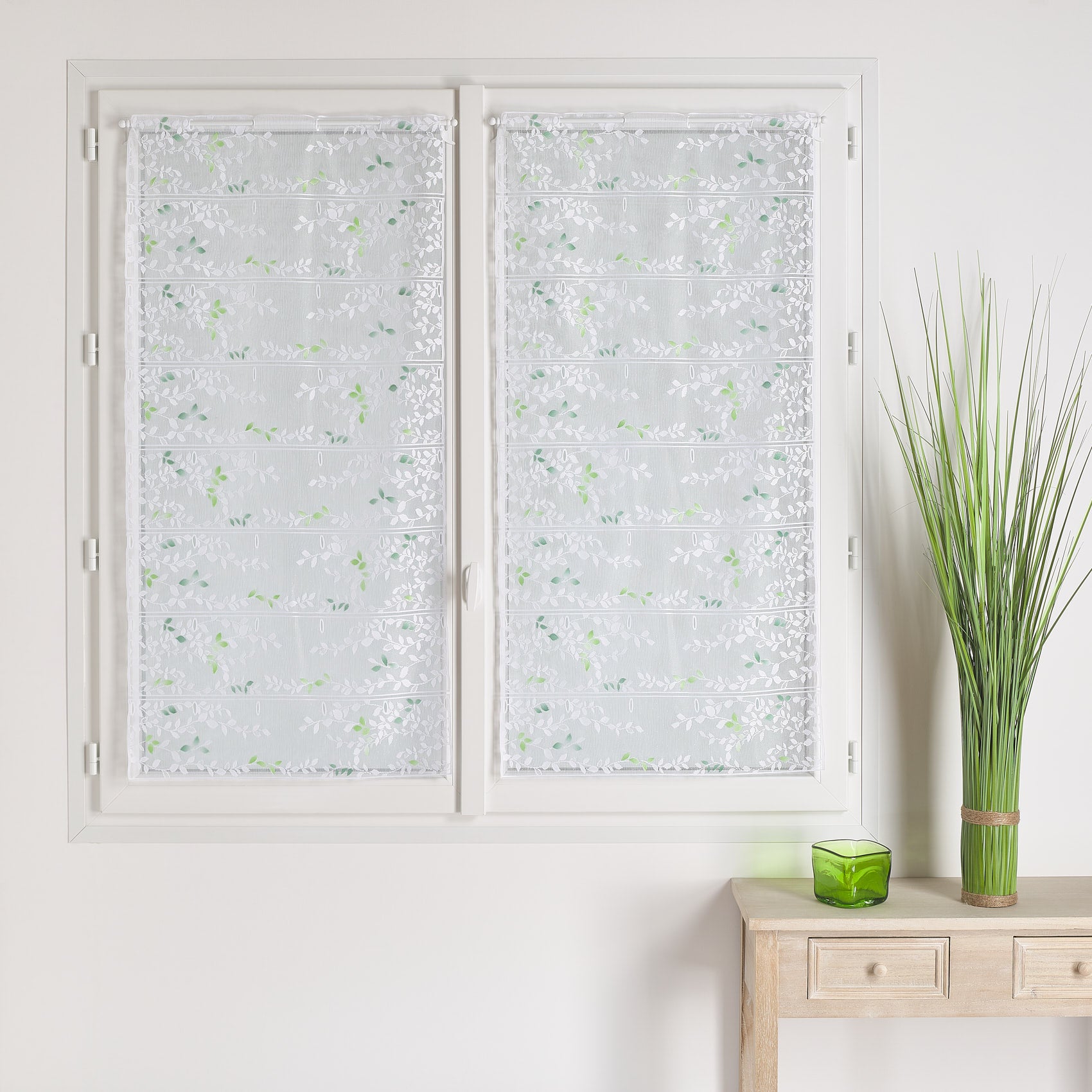 Malla modular 100% poliéster con estampado de hojas | Leroy Merlin