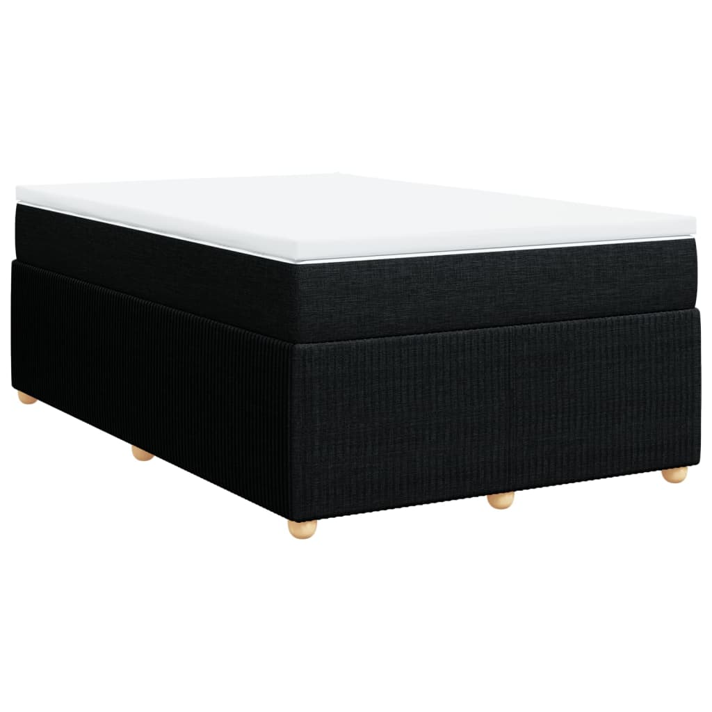 Cama box spring con colchón tela negro 120x200 cm | Leroy Merlin