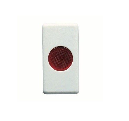 Spia Di Segnalazione Singola 12/24/250V Rosso 1 Modulo System White ...