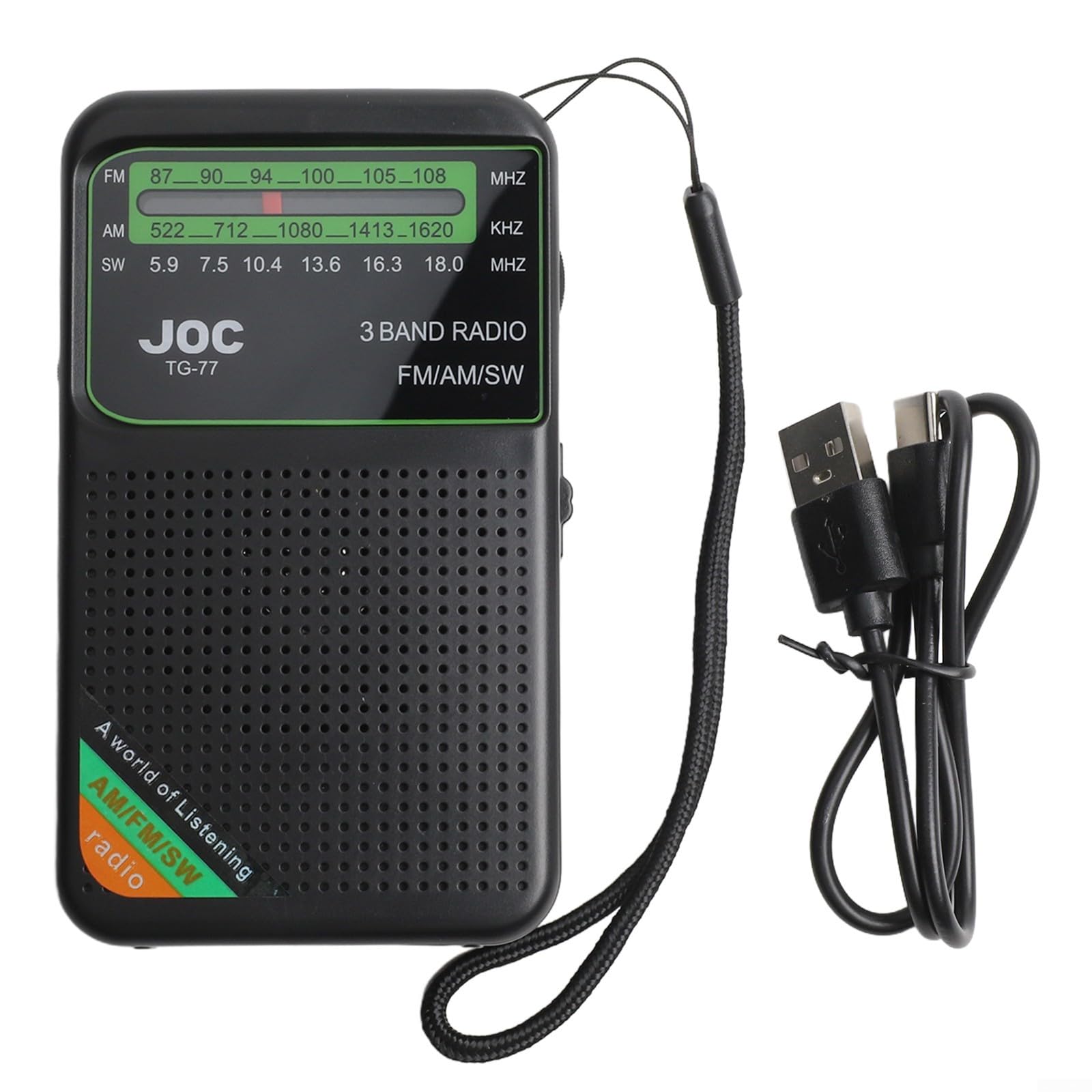 DAB Radio portable, batterie rechargeable 1000 mAh, radio AM/FM/SW ...