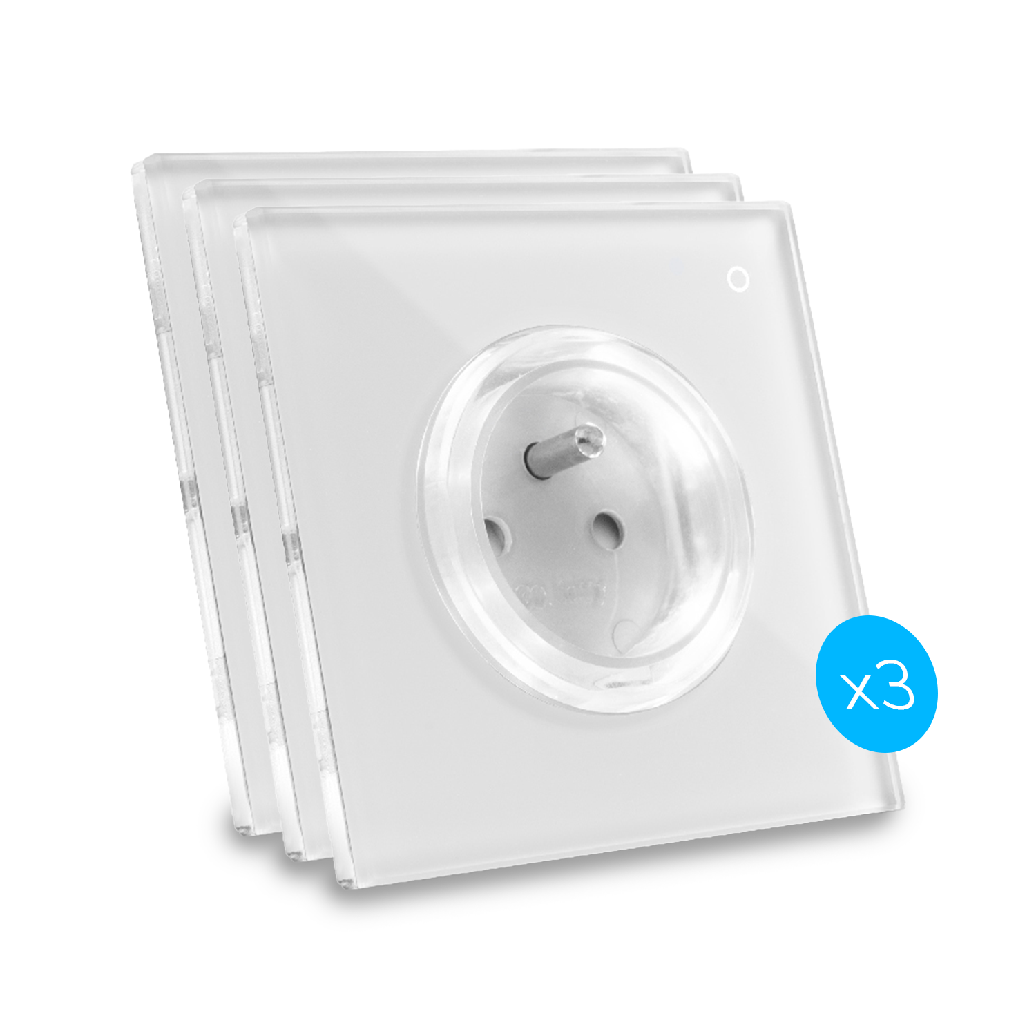 Kit de 3 prises de design connectées via Wi-Fi iotty OFR PLUS avec ...