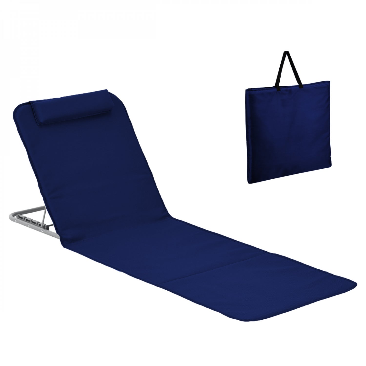 Matelas, transat, tapis de plage avec dossier inclinable et sac de ...