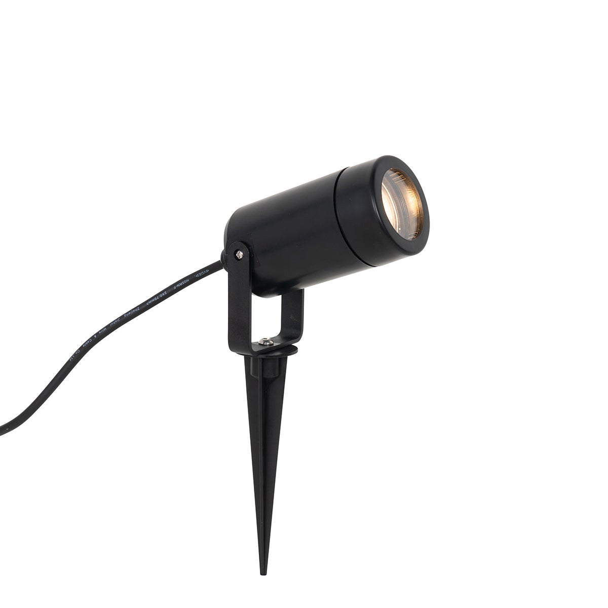 Qazqa moderne spot à piquet extérieure pour jardin - Solo Eco - noir ...