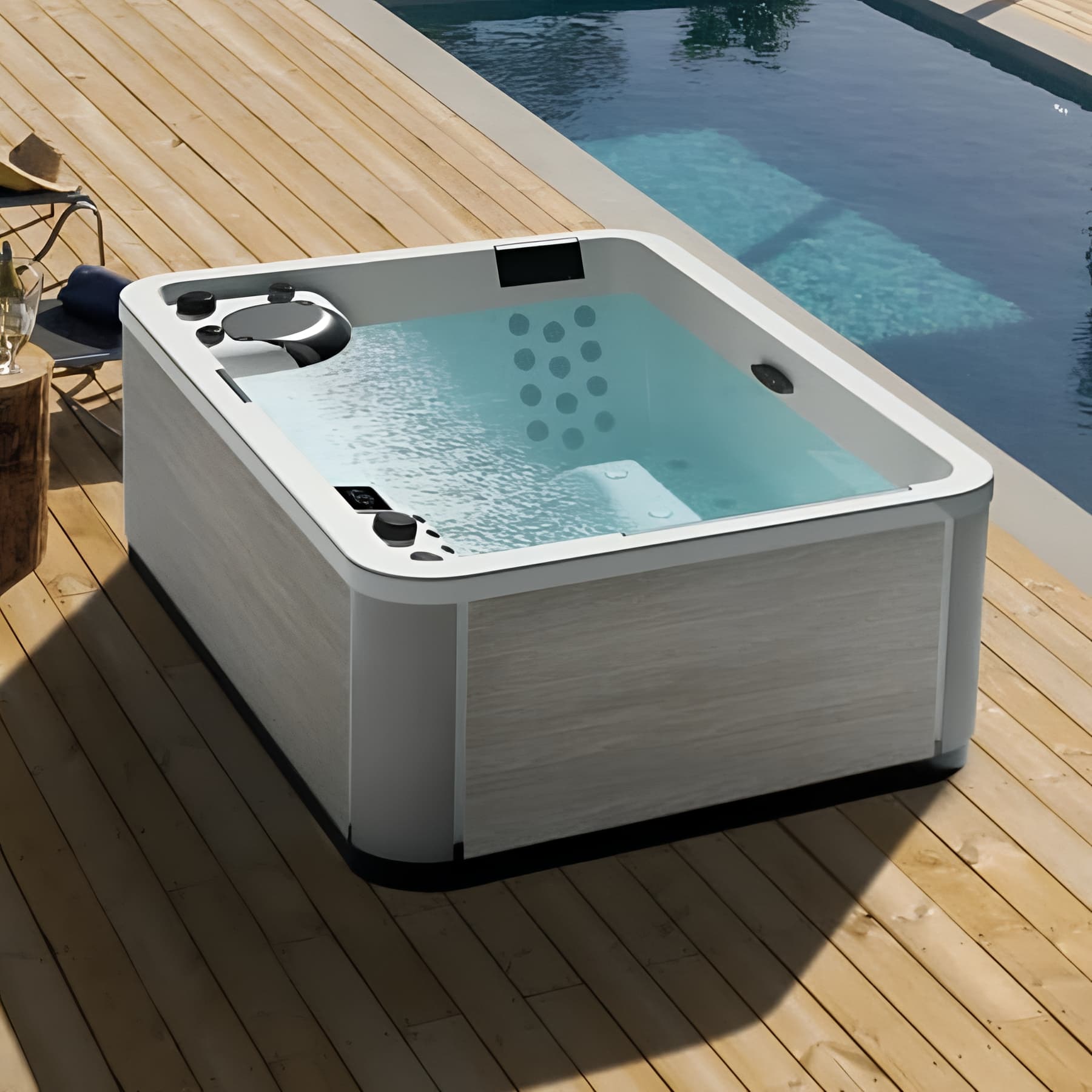 SPA A300V2 3 Seater shell color Sterling system Tratamiento de ozono ...