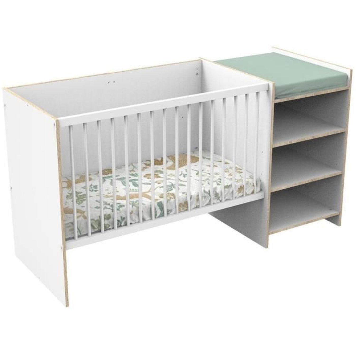 Lit bébé combiné - 120 x 60 cm - Evolutif en 90 x 190 cm - Baby Price ...