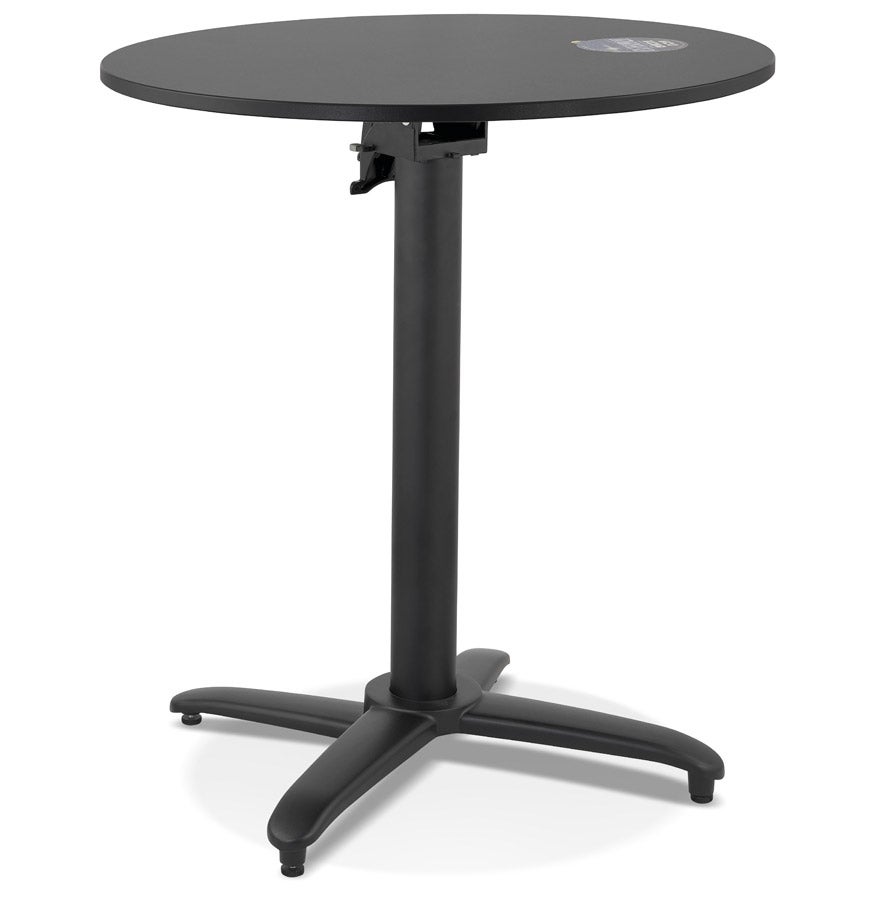 Table de terrasse pliable 'NOCTALI' ronde noire - Ø 68 cm | Leroy Merlin