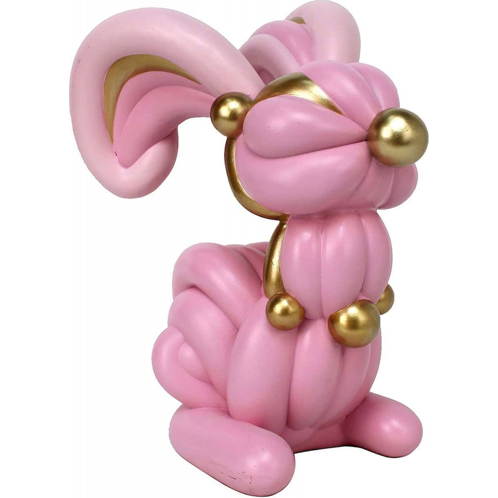 Objet décoratif lapin rose 25 x 20 x 31 cm Rose bonbon avec accents ...