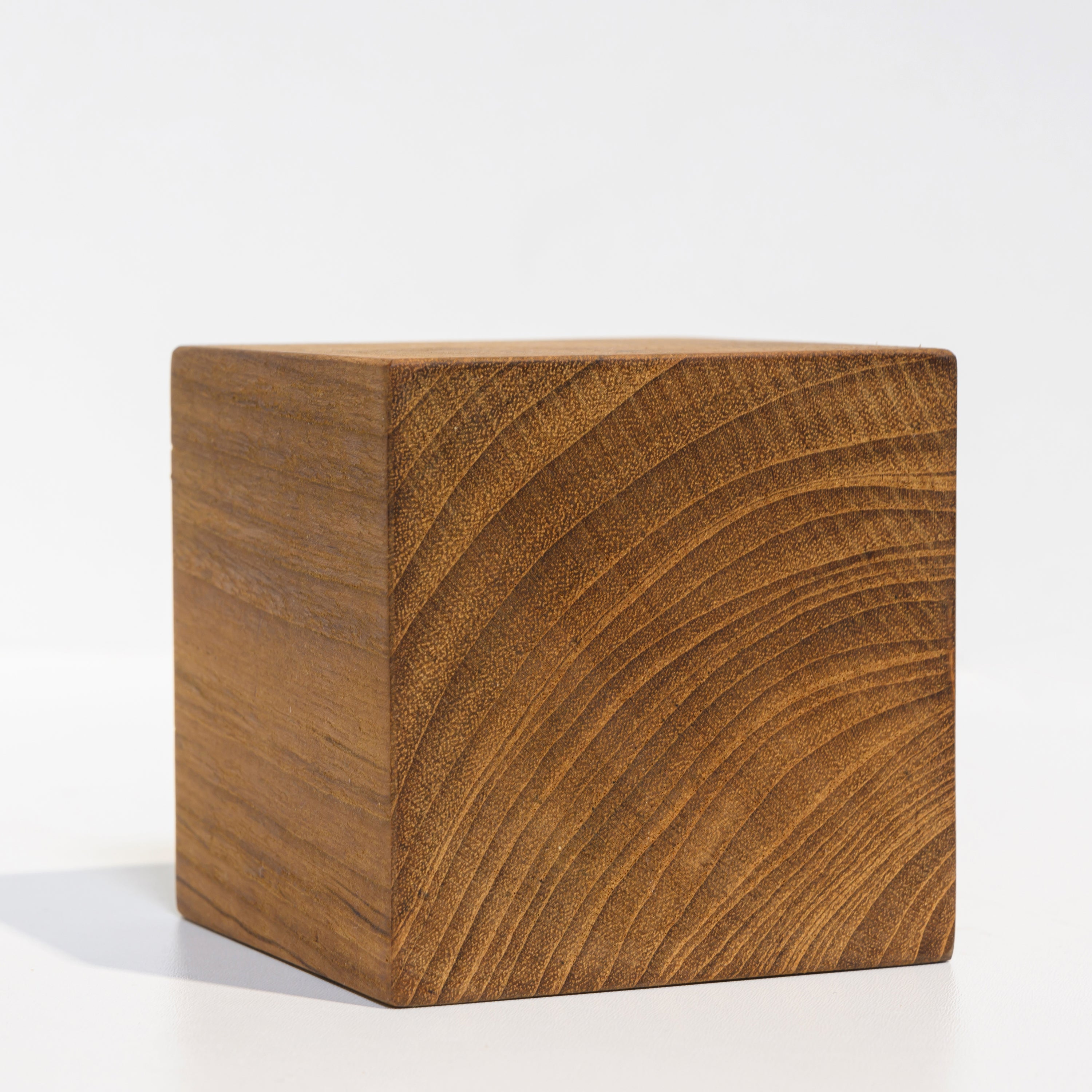Cubo de madera de teca aceitada - 9X9X9cm - Objeto decorativo para ...