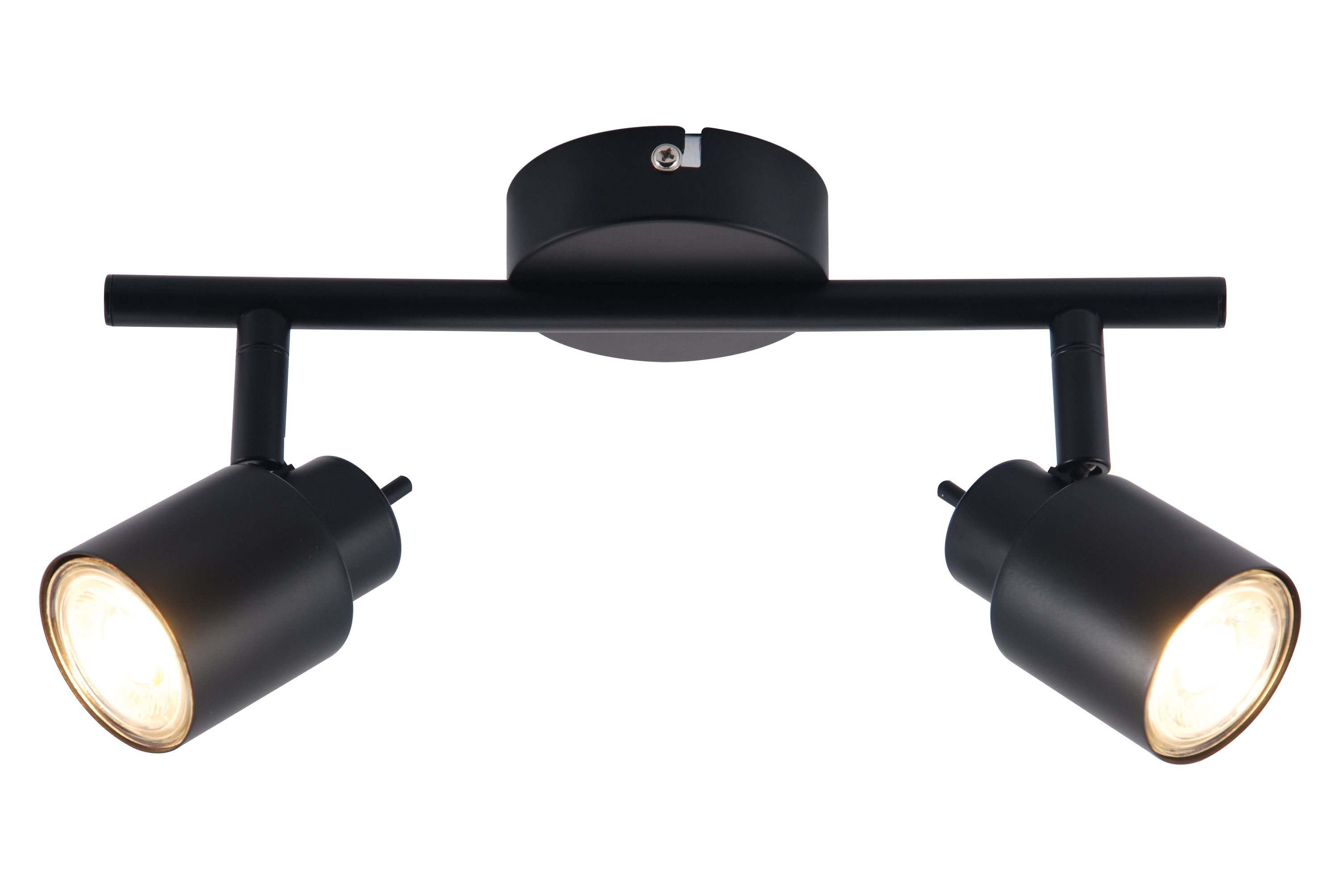 Brilliant Andres Foco LED tubo 2 llamas negro mate, metal, 2x QPAR51 ...