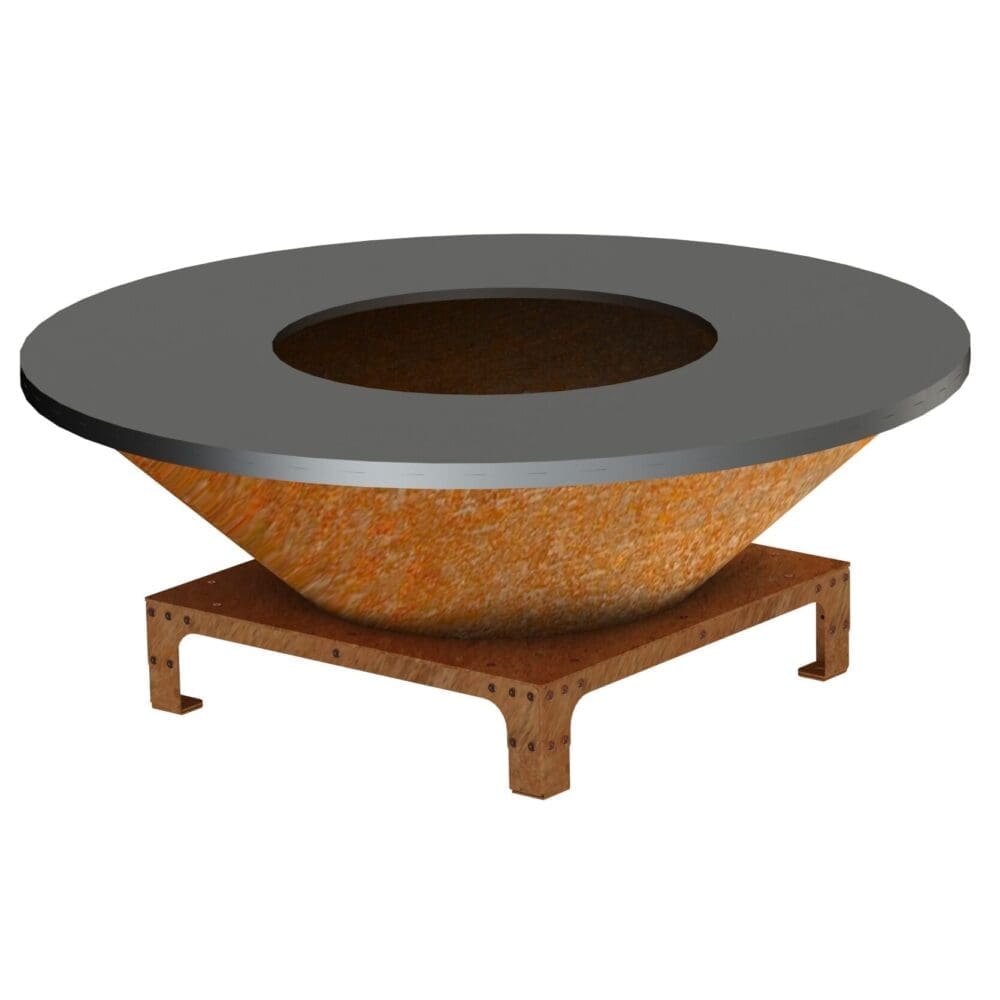 Brasero plancha en acier Corten S850 petit châssis - Floor | Leroy Merlin