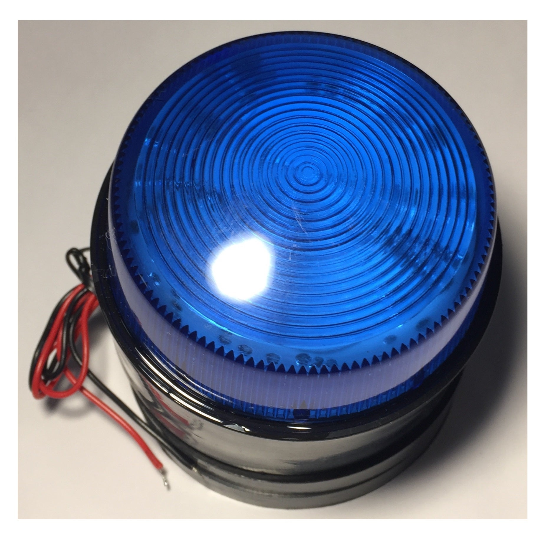 Lampe flash pour système d'alarme 12 Vdc Bleu Ø75x55mm H | Leroy Merlin