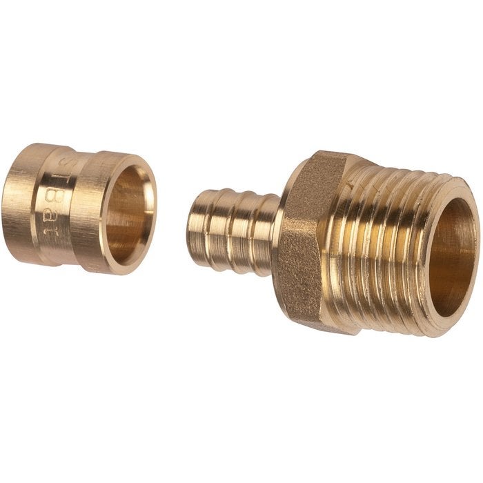 Raccord PER droit à glissement - M 3/4' - Diamètre 25 mm - PB tub ...