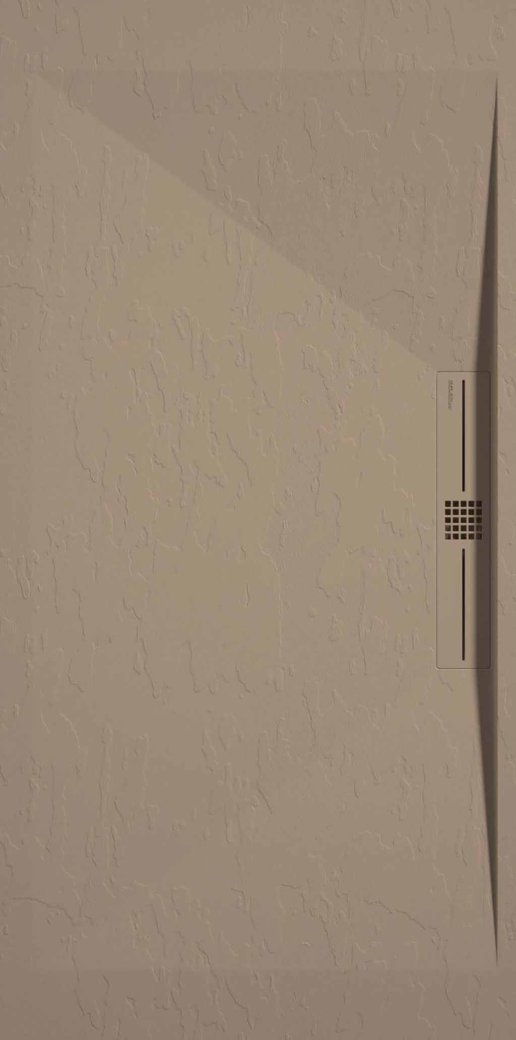 Piatto doccia Moka, finitura ardesia Stone SIDE, griglia colorata - 120 ...