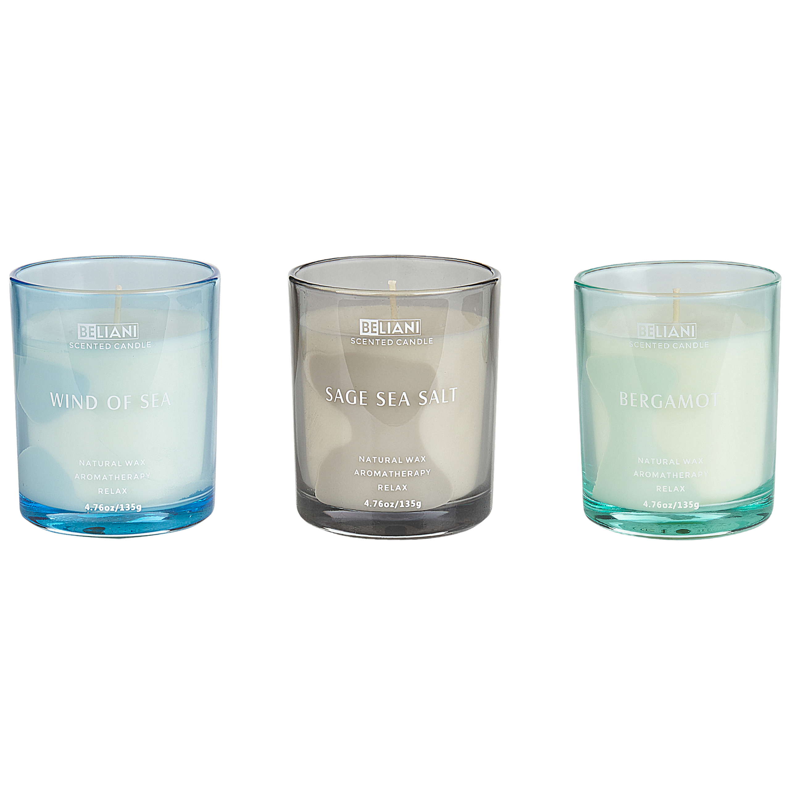 Lot de 3 bougies parfumées SHEER JOY Cire de soja Notes de fraîcheur ...