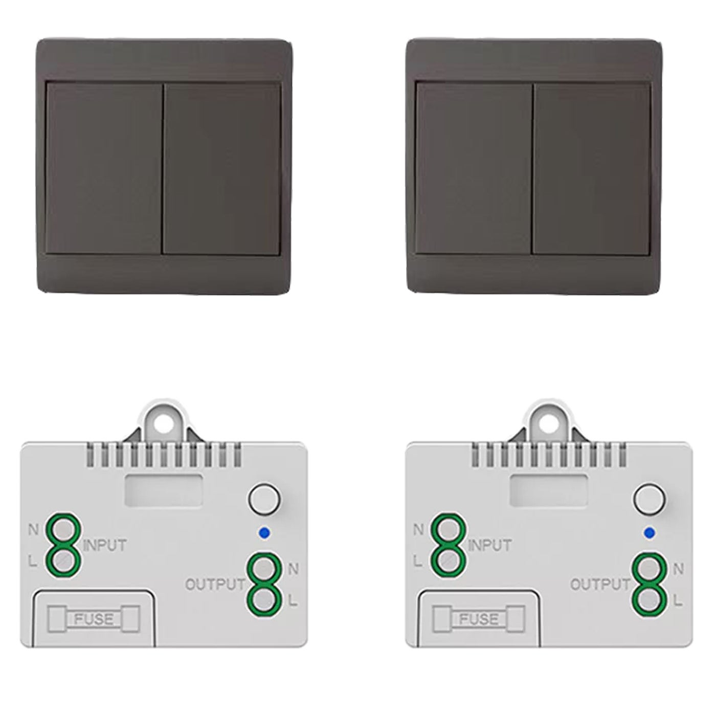Kit d'interrupteurs sans fil intérieur et extérieur 4 pièces ...