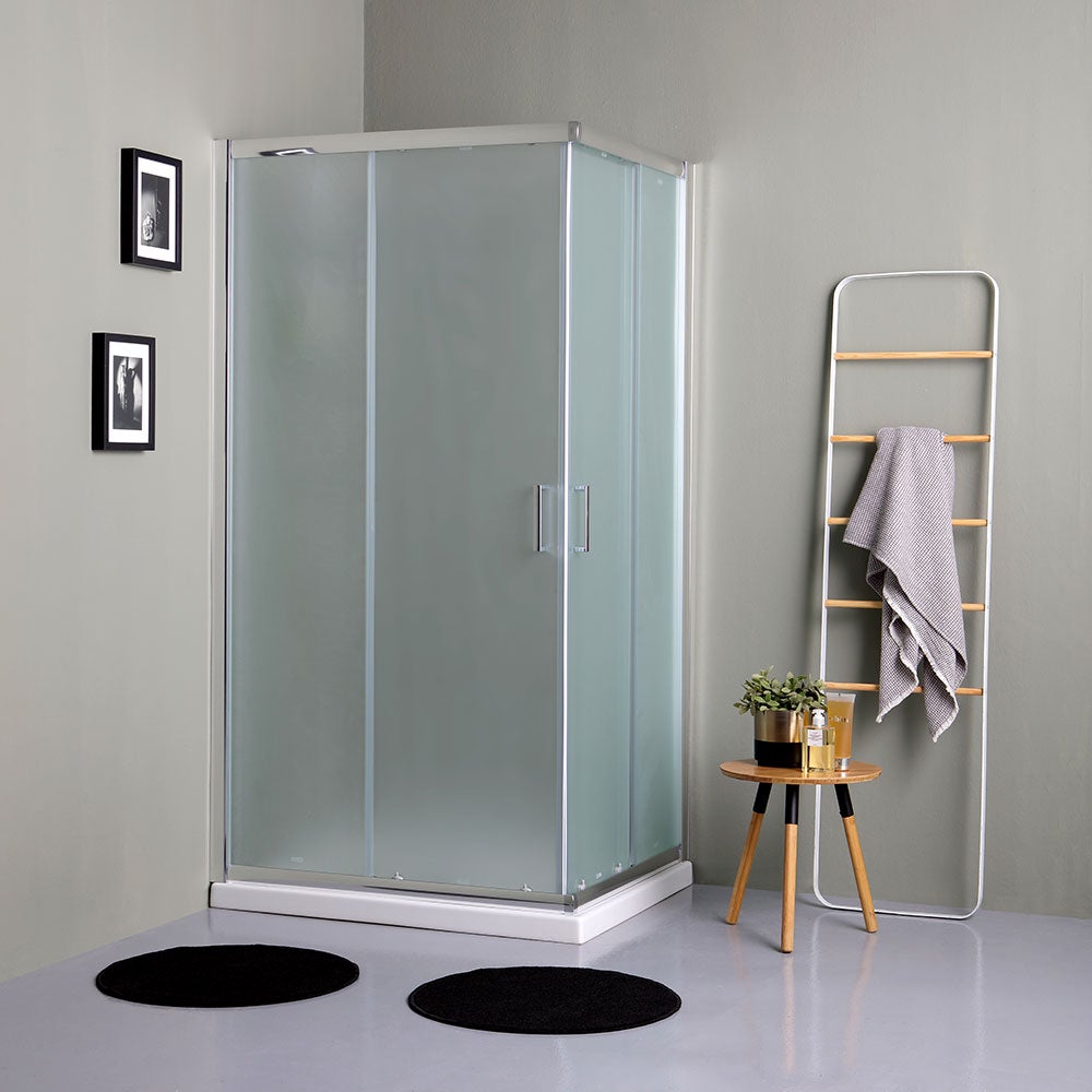 Cabina de ducha 70x100 cristal esmerilado 6mm | Leroy Merlin