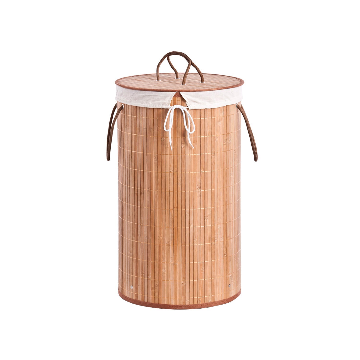 Zeller 13412 Panier à linge en bambou blanc, 35 x 60 cm, ZELLER | Leroy ...