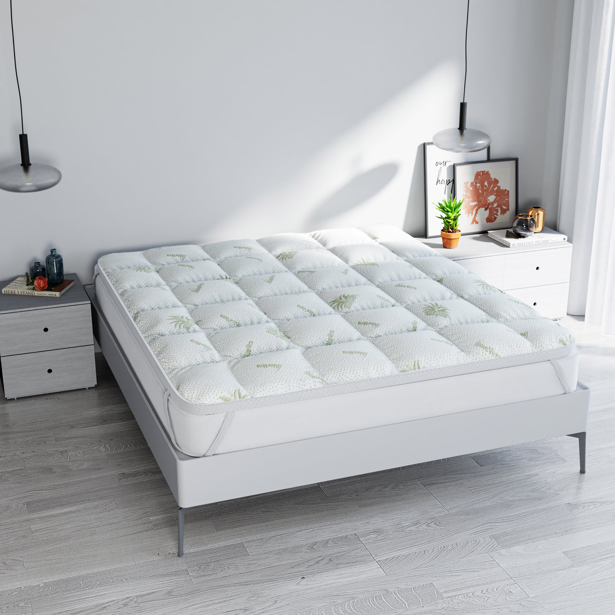 TOPPER WELLNESS TRAPUNTATO CON ELASTICI, SOFFIETTO DA 5 cm ...