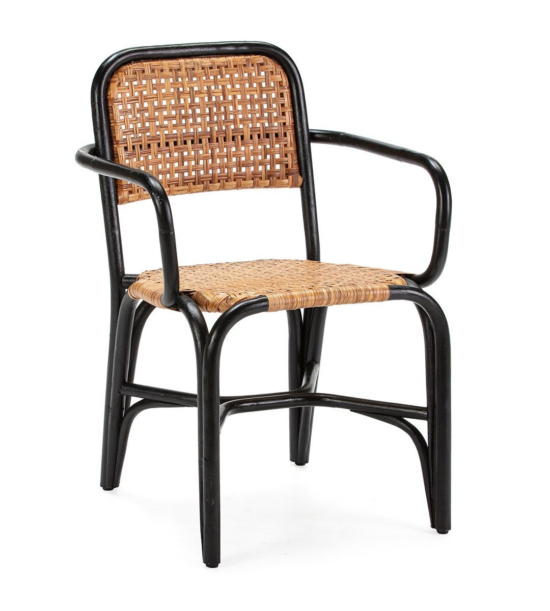 Chaise Osier Naturel et métal noir Njary | Leroy Merlin